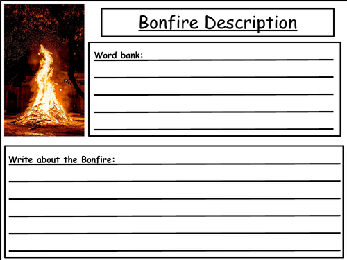 Fireworks Night Descriptive Writing | Teaching Resources