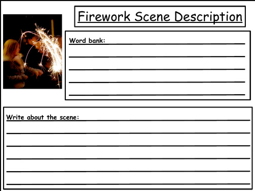 Fireworks Night Descriptive Writing | Teaching Resources
