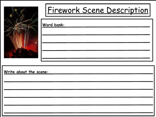 Fireworks Night Descriptive Writing | Teaching Resources