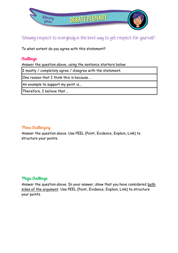 Behaviour and Respect PSHE | Teaching Resources