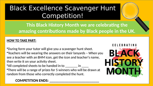 Black History Month British Leaders Scavenger Hunt Activity | Teaching ...