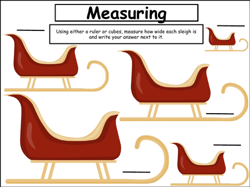 Measuring Xmas Items Tall and Wide | Teaching Resources