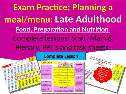 Planning a Meal | Teaching Resources