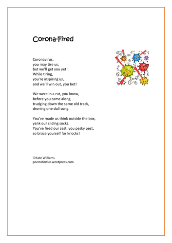 Corona-Fired - upbeat rhyme | Teaching Resources