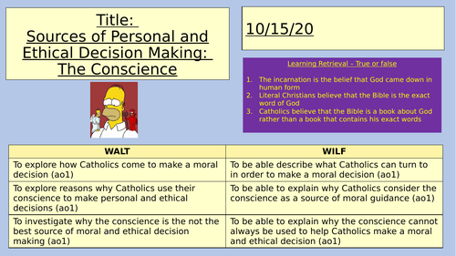 Sources of Personal and Ethical Decision Making | Teaching Resources