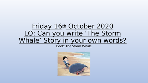 The Storm Whale Story Writing | Teaching Resources