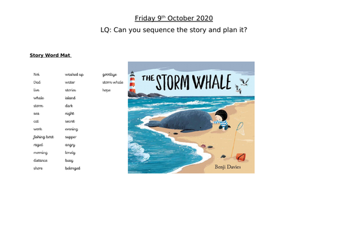 The Storm Whale Story Writing | Teaching Resources
