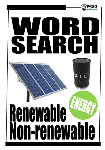 Renewable and Non-renewable Energy PowerPoint and Activity Sheets ...