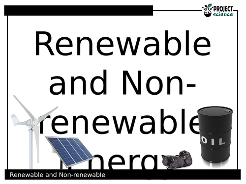 Renewable and Non-renewable Energy PowerPoint and Activity Sheets ...