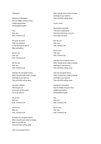 A pack of Karaoke comprehension questions based on popular songs ...