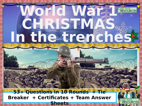 Christmas History Quiz - WW1 | Teaching Resources