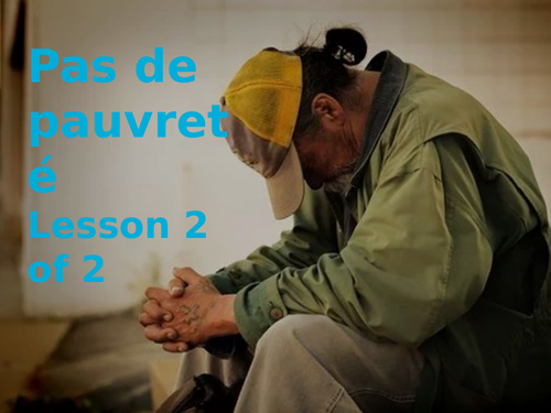 No Poverty - French | Teaching Resources