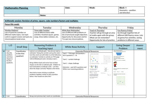 Year 6 Maths Planning (based on White Rose) | Teaching Resources