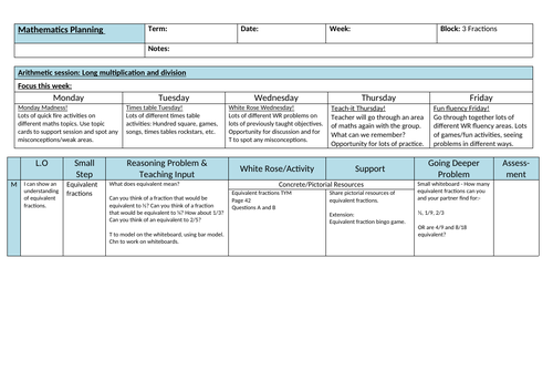Year 6 Maths Planning (based on White Rose) | Teaching Resources