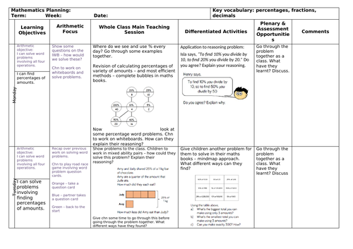 Year 6 Maths Planning (based on White Rose) | Teaching Resources