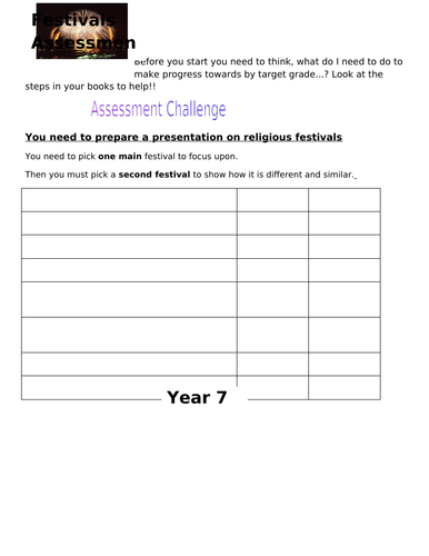 Unit 2 (Celebrations and festivals) Lesson 7: Assessment | Teaching ...