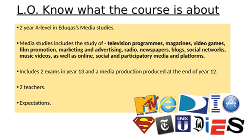 A-level Media studies Introduction and transition projects (Eduqas ...