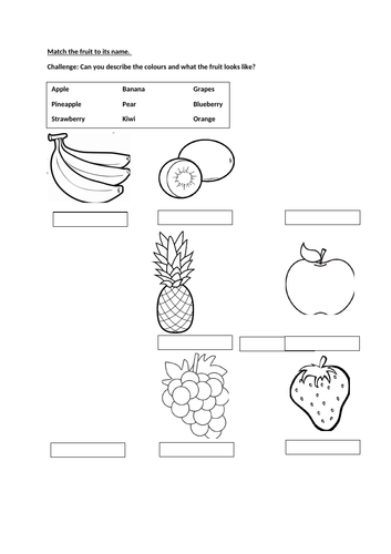 EAL Worksheets- match the term to your image | Teaching Resources