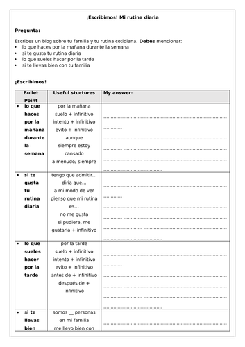 Spanish Daily Routine / La rutina diaria (6 Worksheets) GCSE | Teaching ...