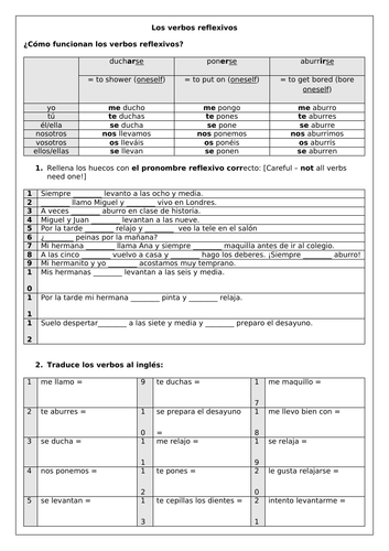 Spanish Daily Routine / La rutina diaria (6 Worksheets) GCSE | Teaching ...