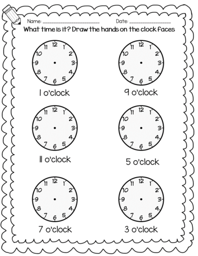 Telling the time workbook 2 - oclock half past quarter past quarter to ...