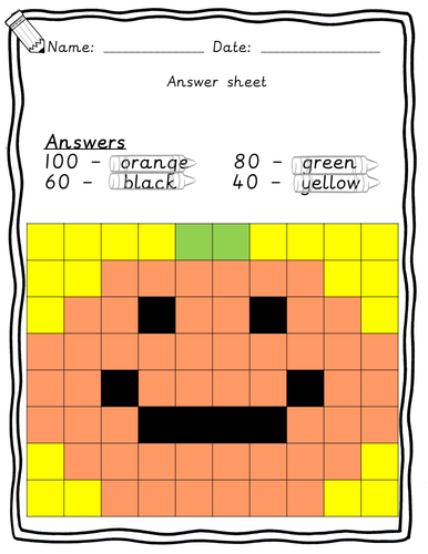 Halloween Colour by addition - adding tens Y2 Y3 KS1 KS2 | Teaching ...