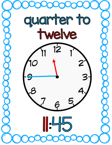Telling Time Made Easy: 16 Clock Posters (Digital & Analogue) O'clock ...