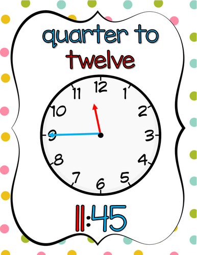 Telling Time Made Easy: 16 Clock Posters (Digital & Analogue) O'clock ...