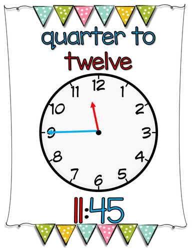 Telling Time Made Easy: 16 Clock Posters (Digital & Analogue) O'clock ...