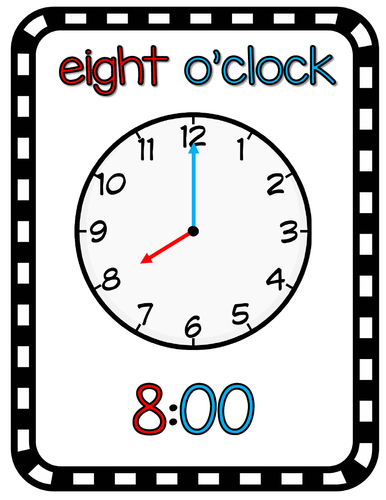 Telling Time Made Easy: 16 Clock Posters (Digital & Analogue) O'clock ...