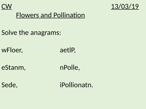 Flowers and Pollination | Teaching Resources