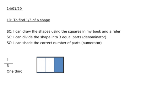 Finding a Third of a Shape | Teaching Resources