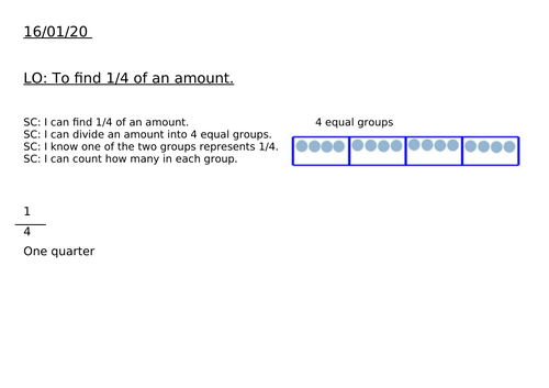 finding-quarter-of-an-amount-teaching-resources