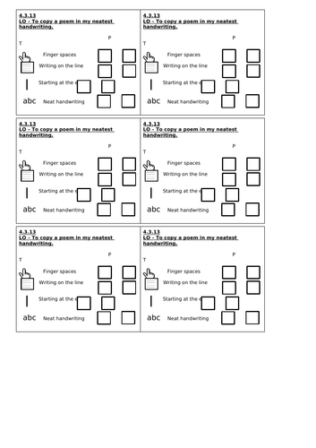 Marking and Self Assessment | Teaching Resources