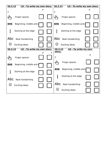 Marking and Self Assessment | Teaching Resources