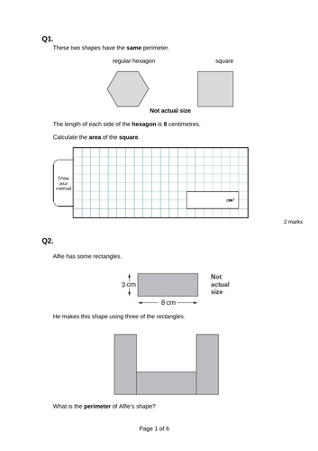Y6 Area & Perimeter | Teaching Resources