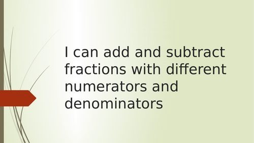 Adding and subtracting fractions ppt. | Teaching Resources