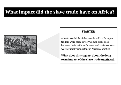 What impact did the Slave Trade have on Africa? | Teaching Resources