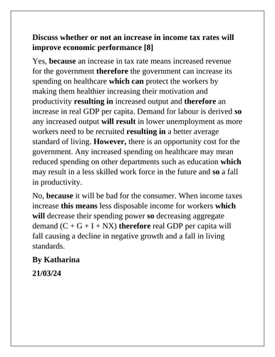 4.3 Fiscal policy (IGCSE Macroeconomics) | Teaching Resources