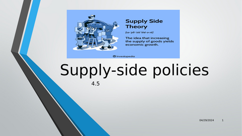 4.5 Supply-side policy (IGCSE Macroeconomics) | Teaching Resources