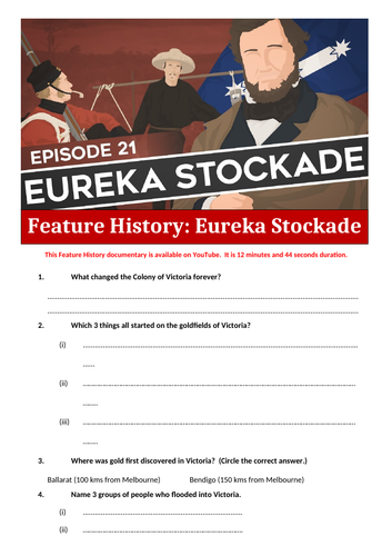 Feature History: The Eureka Stockade | Teaching Resources