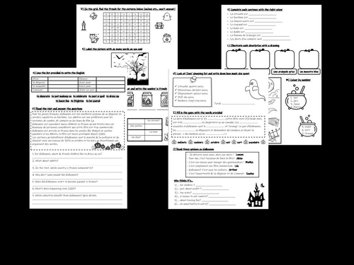 KS3 French: Halloween booklet | Teaching Resources