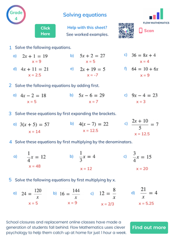 Solving Equations Teaching Resources