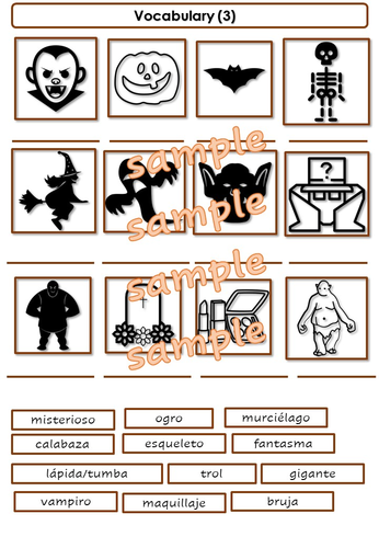 Spanish Halloween Puzzles | Teaching Resources