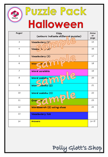 Spanish Halloween Puzzles | Teaching Resources
