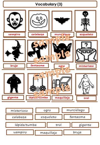 Spanish Halloween Puzzles | Teaching Resources