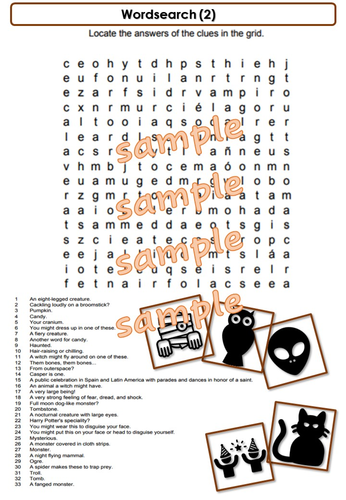 Spanish Halloween Puzzles | Teaching Resources