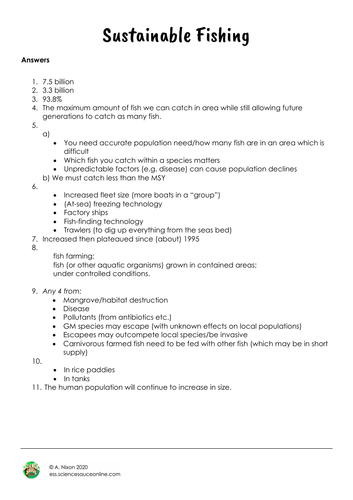 Sustainable Fishing [Virtual/Blended] | Teaching Resources