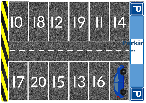 0-20 Parking numbers | Teaching Resources