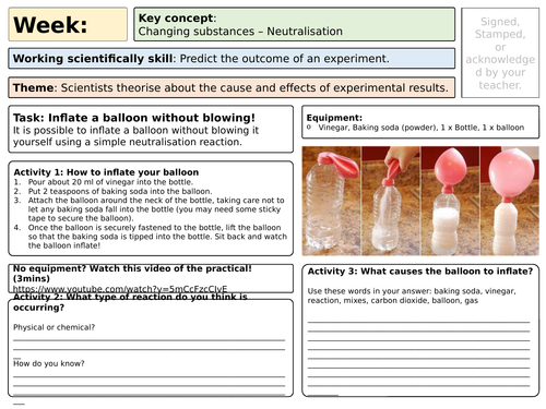 Science home learning interactive practical activities | Teaching Resources